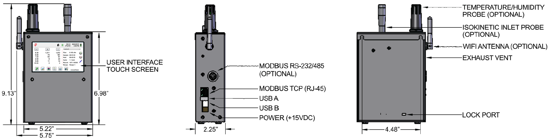 5501-30 Remote Large Particle Counter - Particles Plus